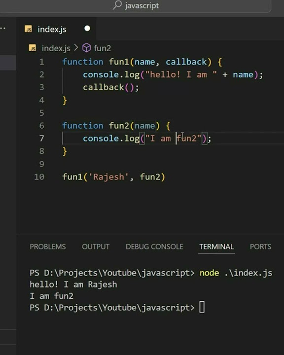JavaScript - Understanding Callbacks #shortsindia #coding #javascript #callbacks - YouTube