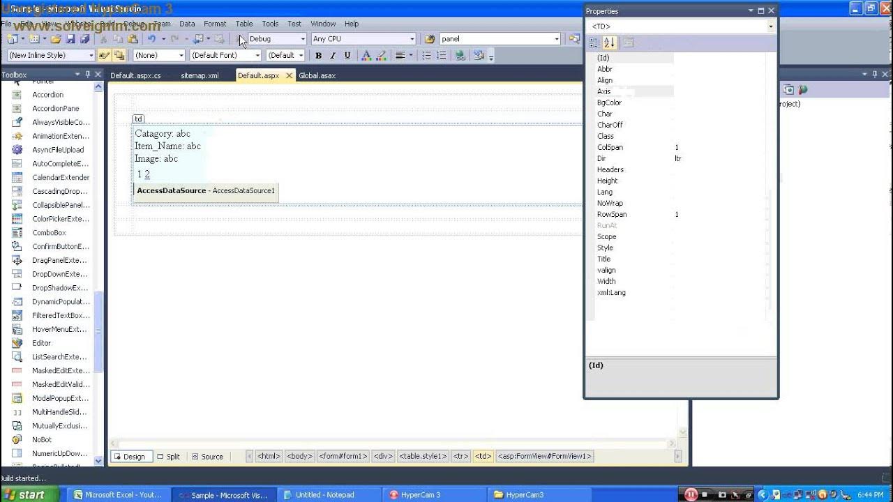 formview control in asp.net - YouTube