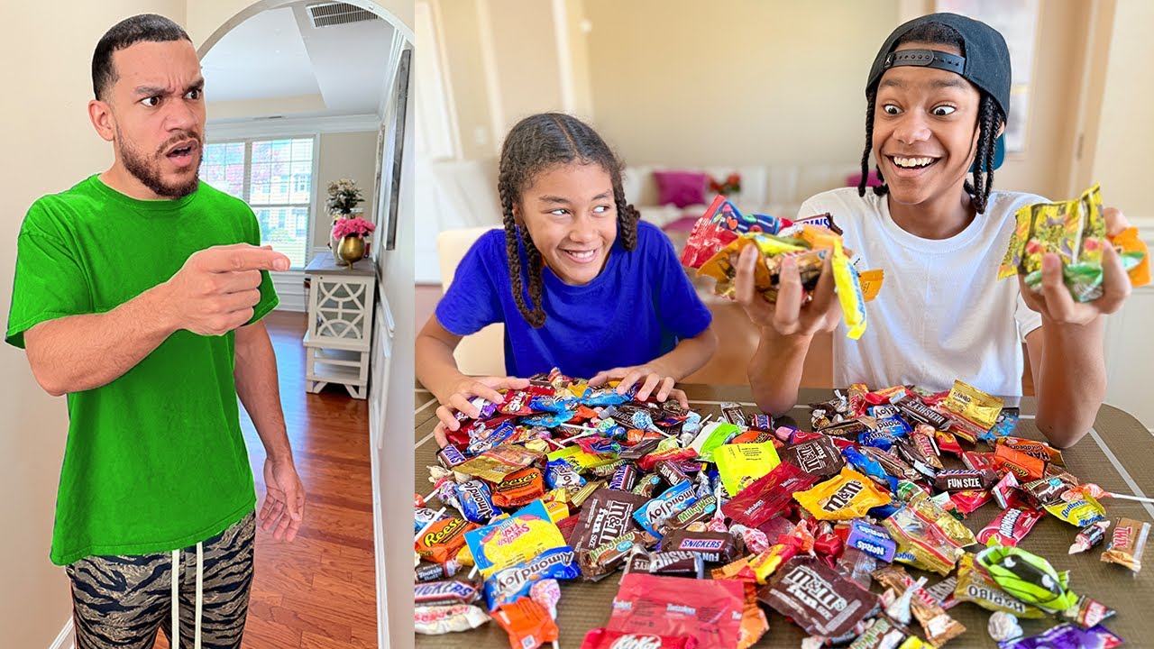 Siblings Eat Too Much Candy And Don't Listen To Parents 😱 - YouTube