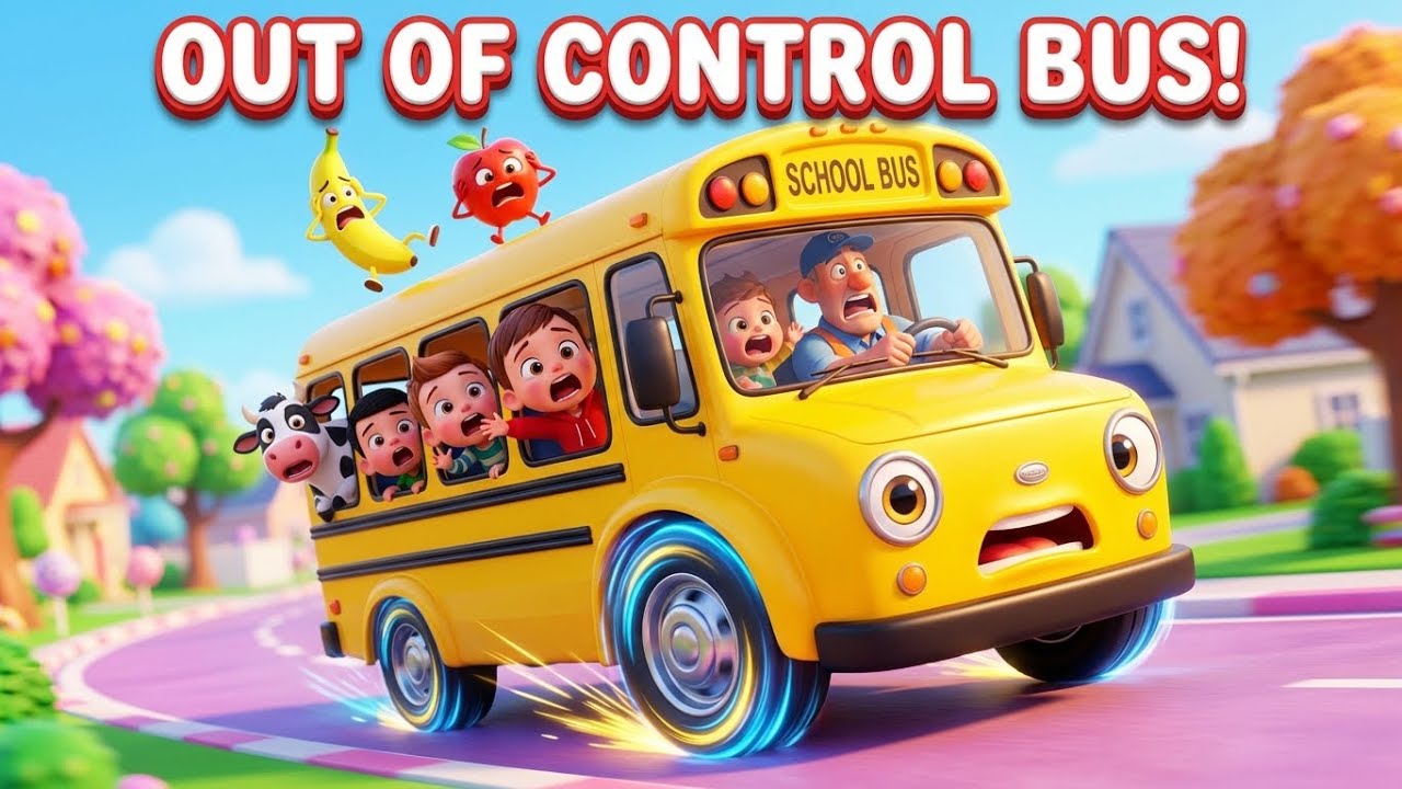 The Wheels on the Bus Went Crazy! 🚍🤣 | Funny Kids Song Cartoon - YouTube