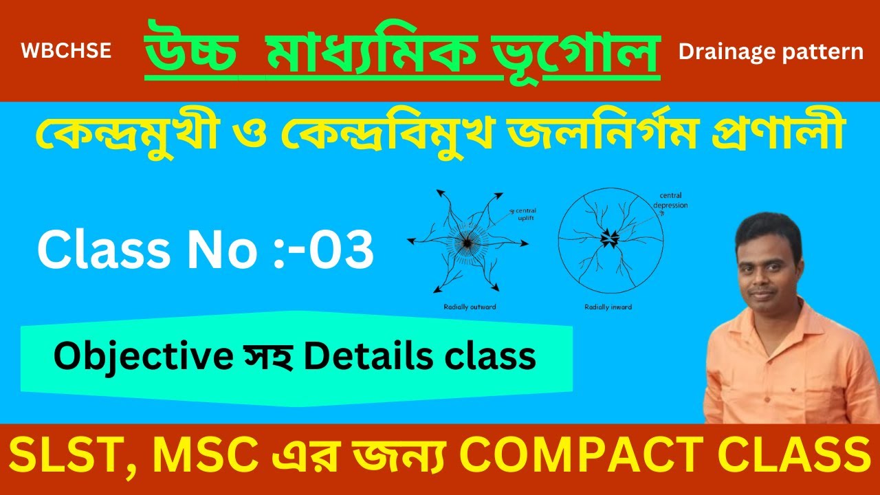 কেন্দ্রমুখী ও কেন্দ্রবিমুখ জলনির্গম প্রণালী (Centripetal & Radial ...