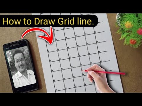 How To Draw Grid Method || How To Draw Grid In A4 Sheet || Grid Line ...