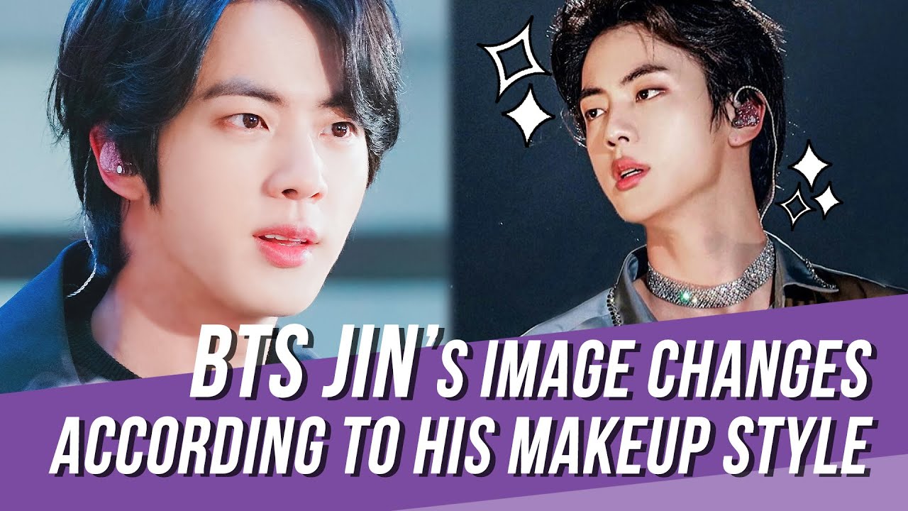 Comparison of BTS Jin's Images That Change depending on The Makeup ...