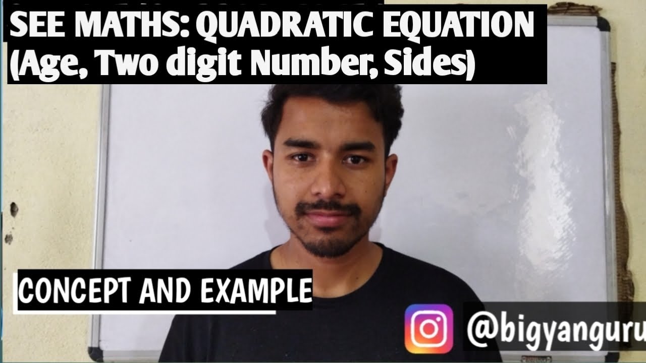 SEE MATHS: QUADRATIC EQUATION ( Age, Two Digits Number, Sides ) - YouTube