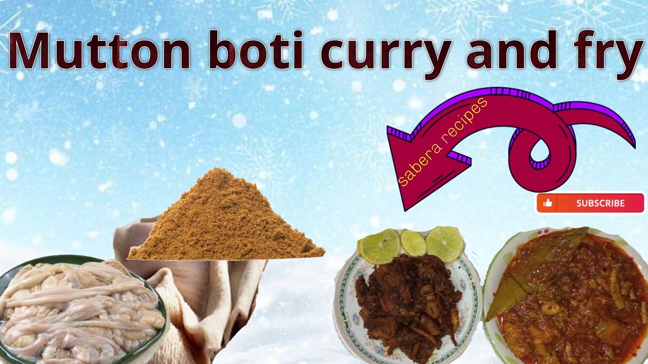 Mutton Boti Curry & Fry Recipe | Boti Recipe | Tasty Recipe | Sabera ...