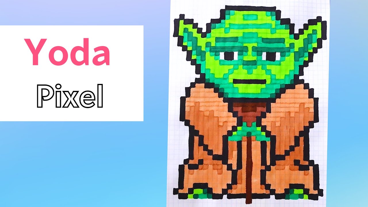 Master Yoda Pixel Art. How To Draw Master Yoda - YouTube
