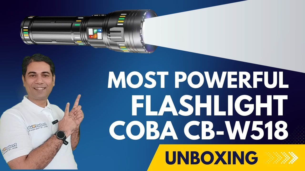 Unboxing the COBA CB-W518 - A Beast of a Flashlight! - YouTube