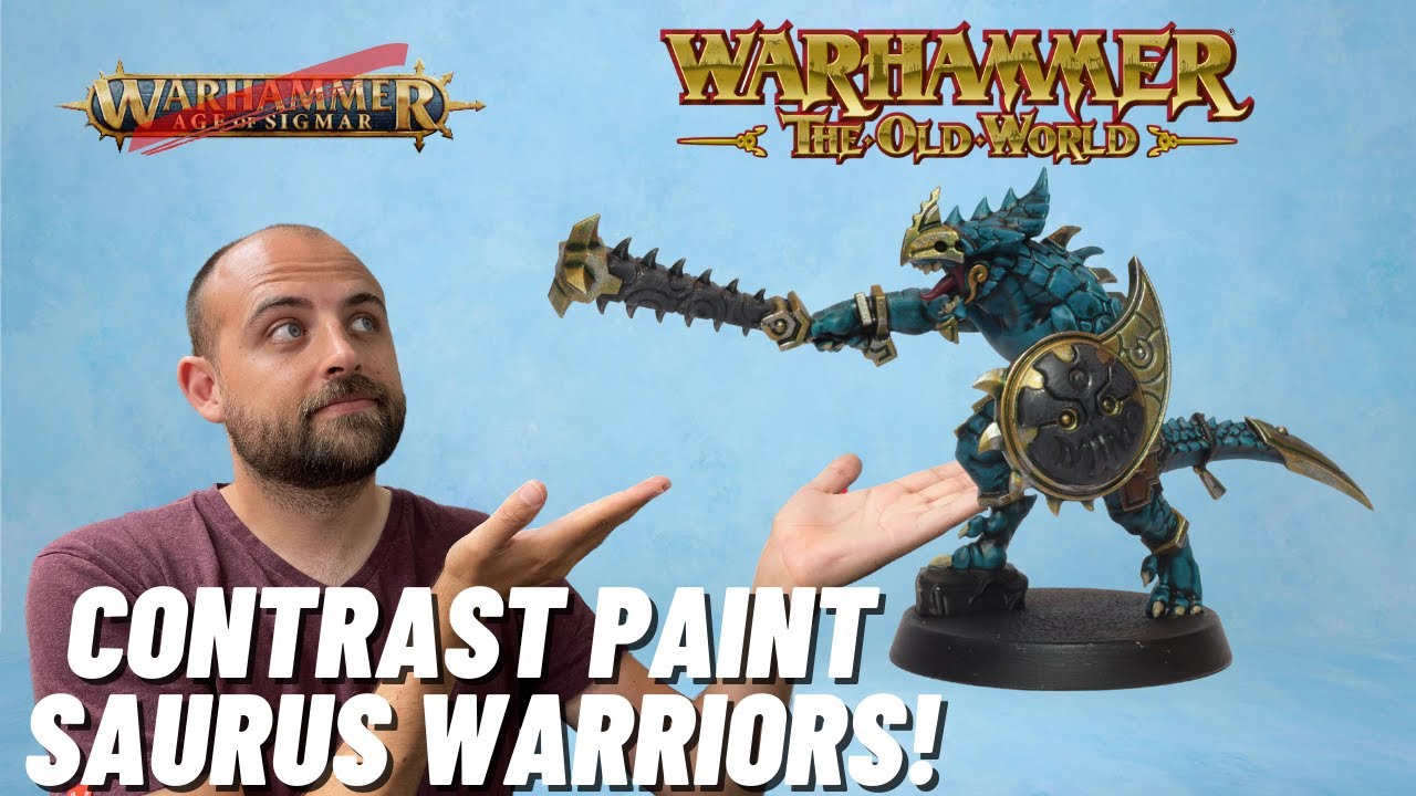 How to Paint the new Saurus Warriors for Age of Sigmar...or Old World ...