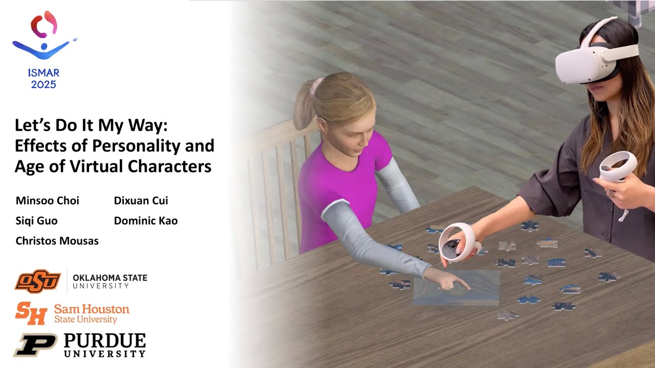Let's Do It My Way: Effects of Personality and Age of Virtual Characters (IEEE ISMAR 2025) - YouTube