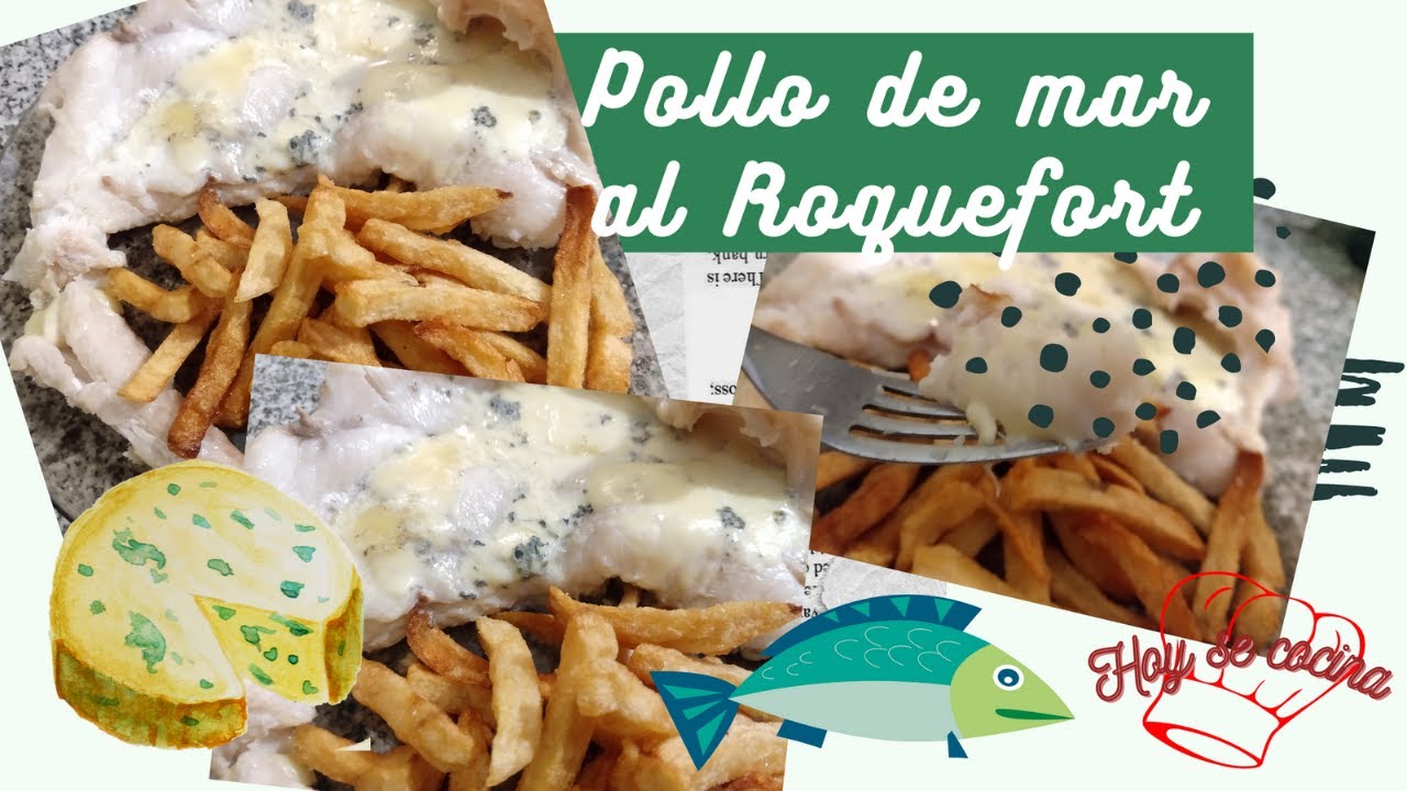 Pollo de mar al Roquefort sin horno - YouTube