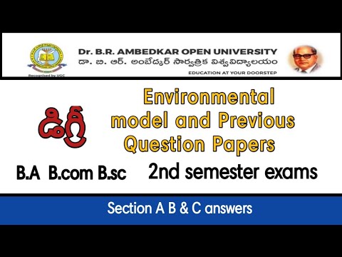 Degree 2nd semester environmental exam model and Previous Question ...