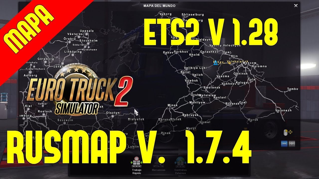 ETS2 V 1.28 | DESCARGAR E INSTALAR MOD MAPA RUSMAP V. 1.7.4 YANRED - YouTube