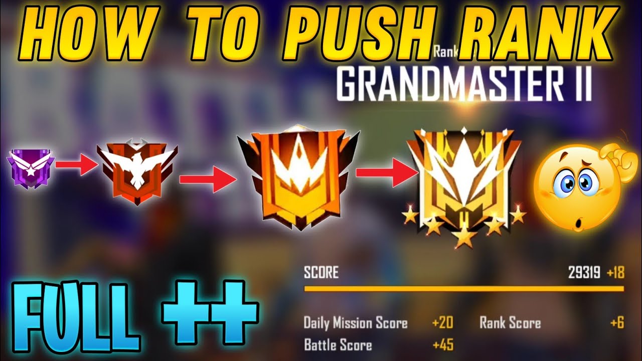 HOW TO DAIMOND TO HEROIC TO MASTER TO GRANDMASTER RANK PUSH FREE FIRE ...