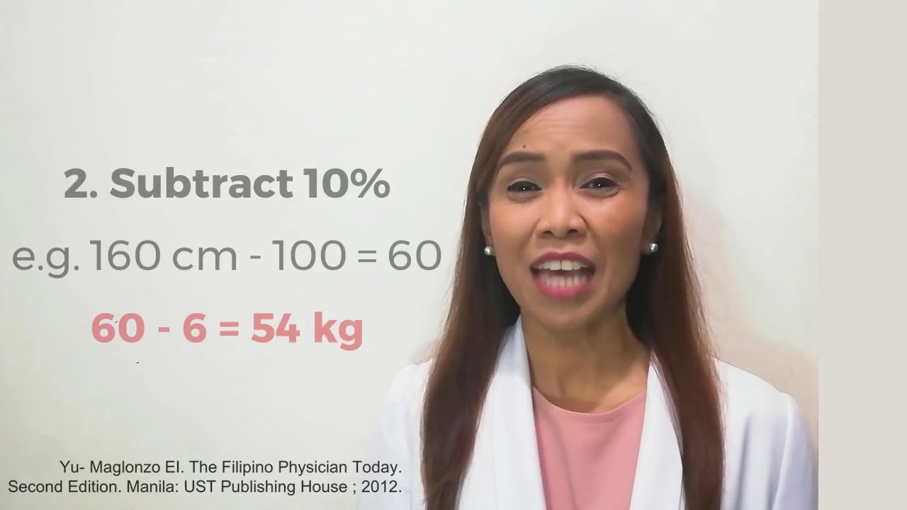 IDEAL BODY WEIGHT (Filipinos) by docmaudeguzman - YouTube