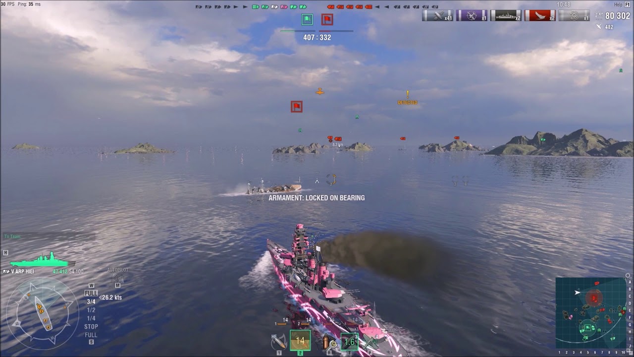 World of Warships - Randoms [ARP Hiei] - YouTube