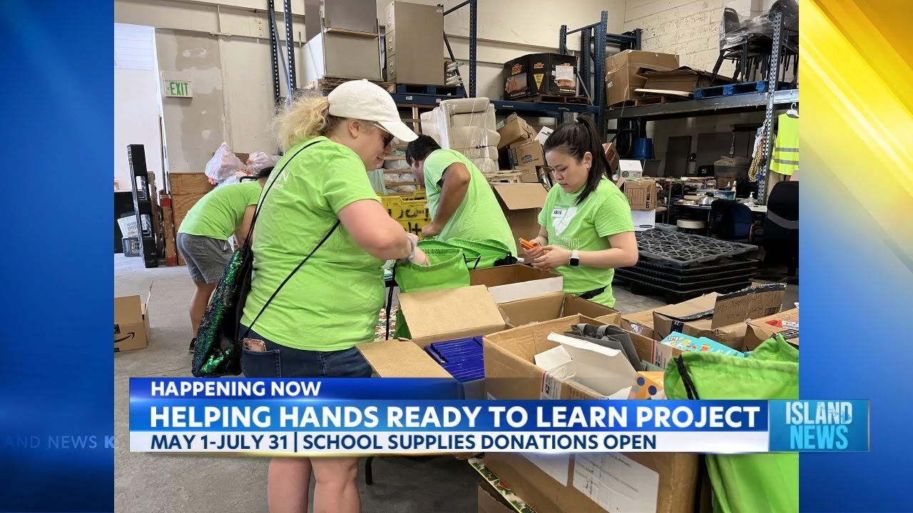 Helping Hands Hawaii Launches Back-to-School Donation Drive - YouTube