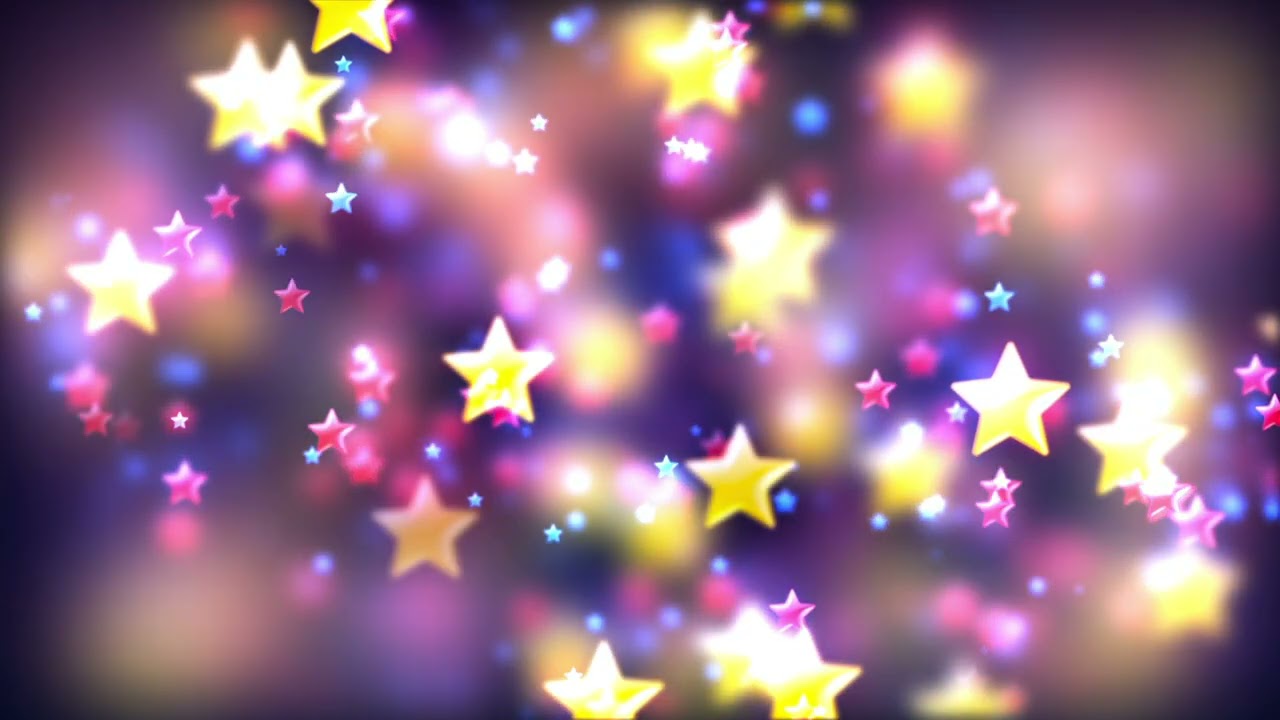 A two-hour screensaver with beautiful flying glowing multicolored stars ...