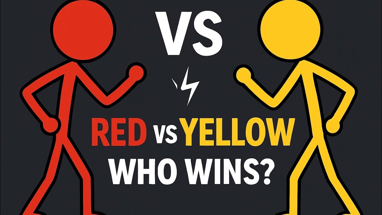 🔥 Red vs Yellow Epic Stickman Battle 💥 | Only One Winner Stands! 🏆 ...