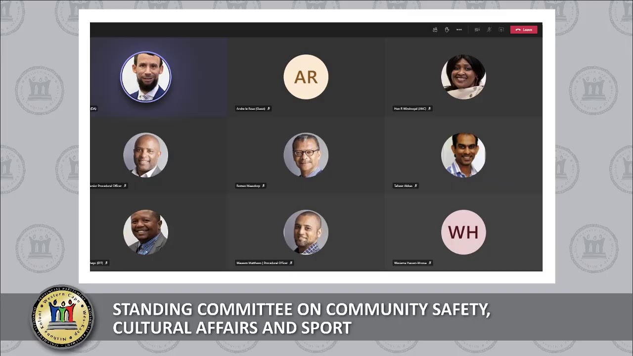 STANDING COMMITTEE ON COMMUNITY SAFETY, CULTURAL AFFAIRS AND SPORT, 30 ...