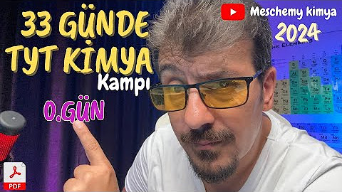 33 GÜNDE TYT KİMYA KAMPI 🧪 2025 🧪 (TEMEL-ORTA SEVİYE) - YouTube
