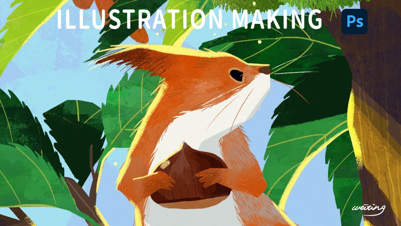 【Photoshop】Digital painting ｜ Squirrel - YouTube