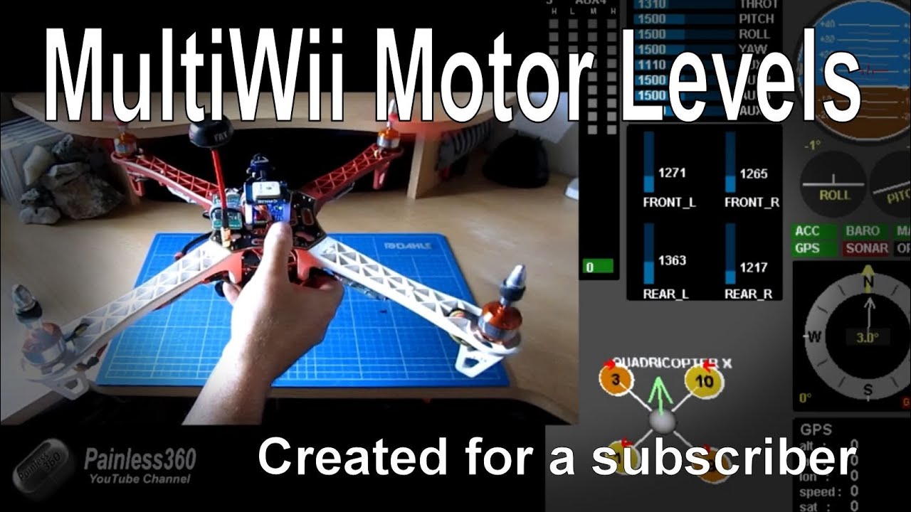 Multiwii motor levels when viewed in MultiWiiConf - YouTube