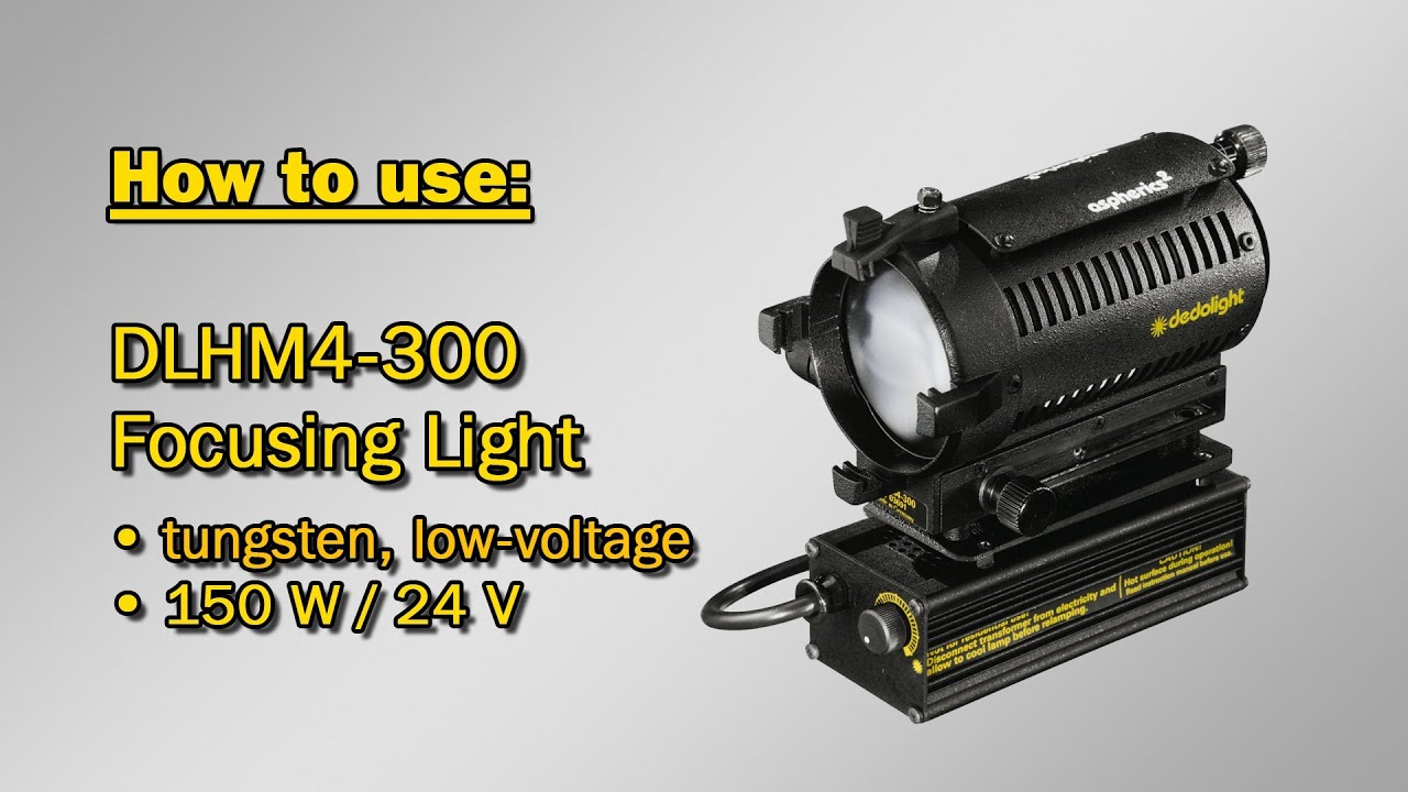 How to use: DLHM4-300 classic dedolight - YouTube