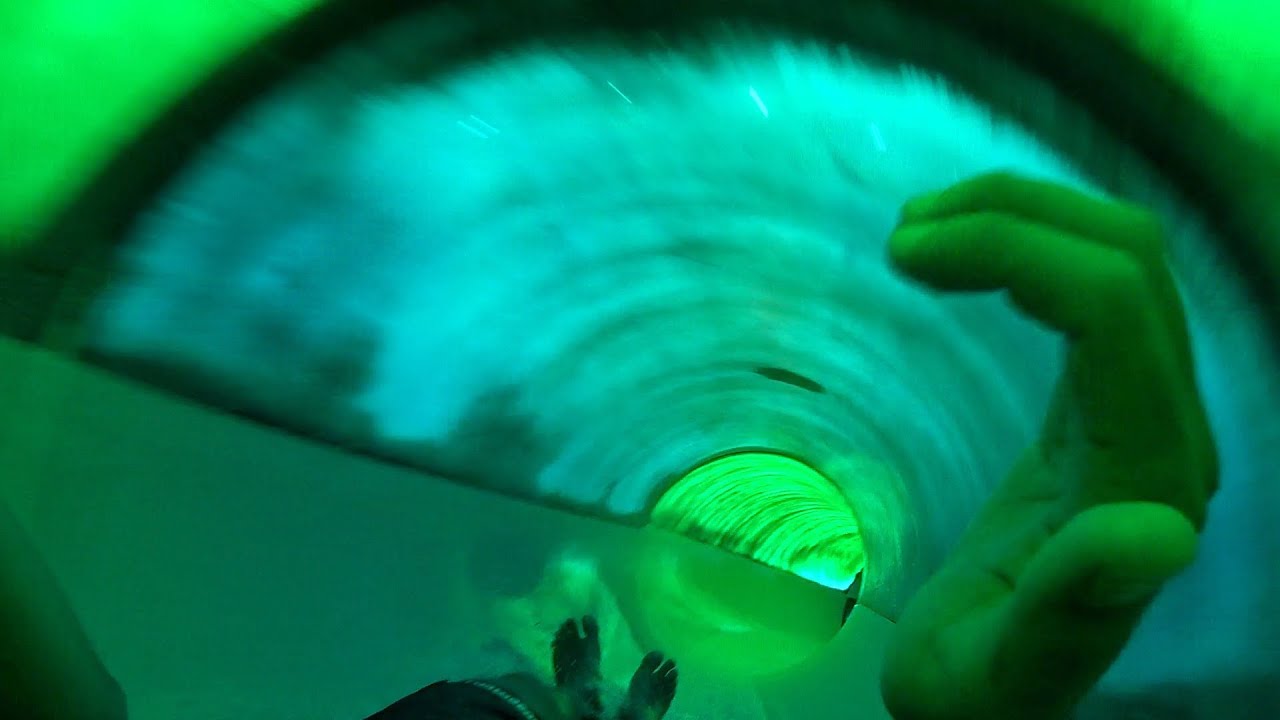 Green SpaceCraft Water Slide at Trend Aqua Park - YouTube