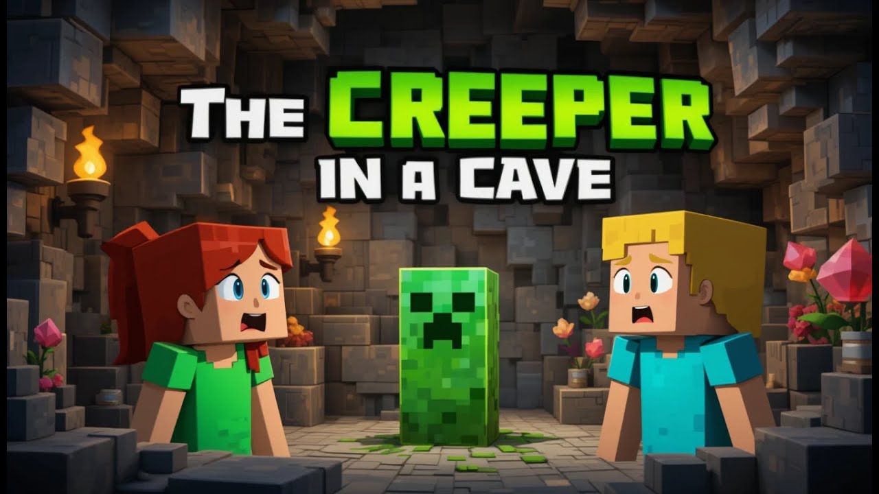 Minecraft The Creeper in the Cave | Minecraft Kids Story About Bravery ...