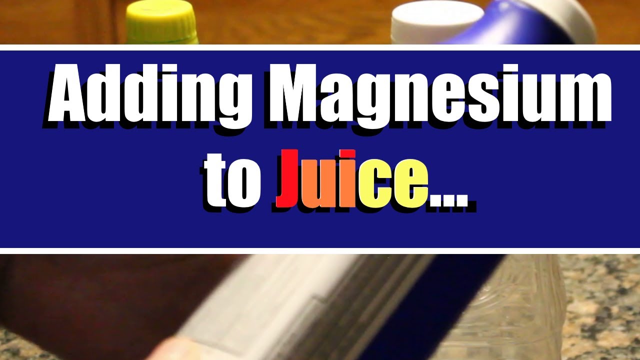 How to Add Magnesium to Your Juice - YouTube