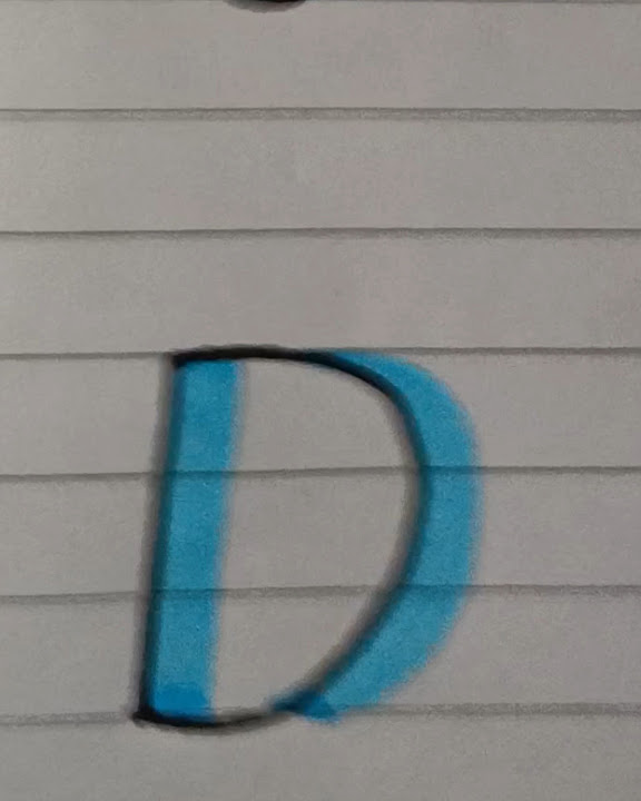 How to write neat hand lettering •english calligraphy • letter D in ...