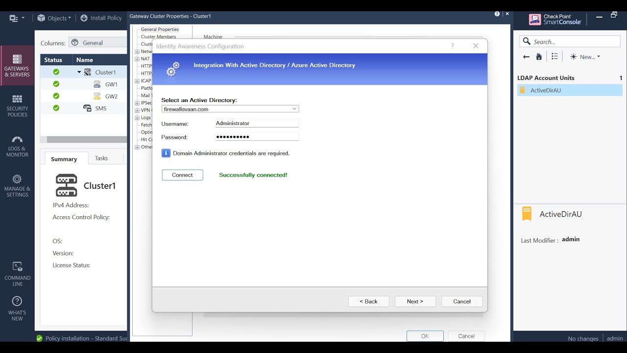 Check Point Firewall : Active Directory AD Query Integration with GW ...