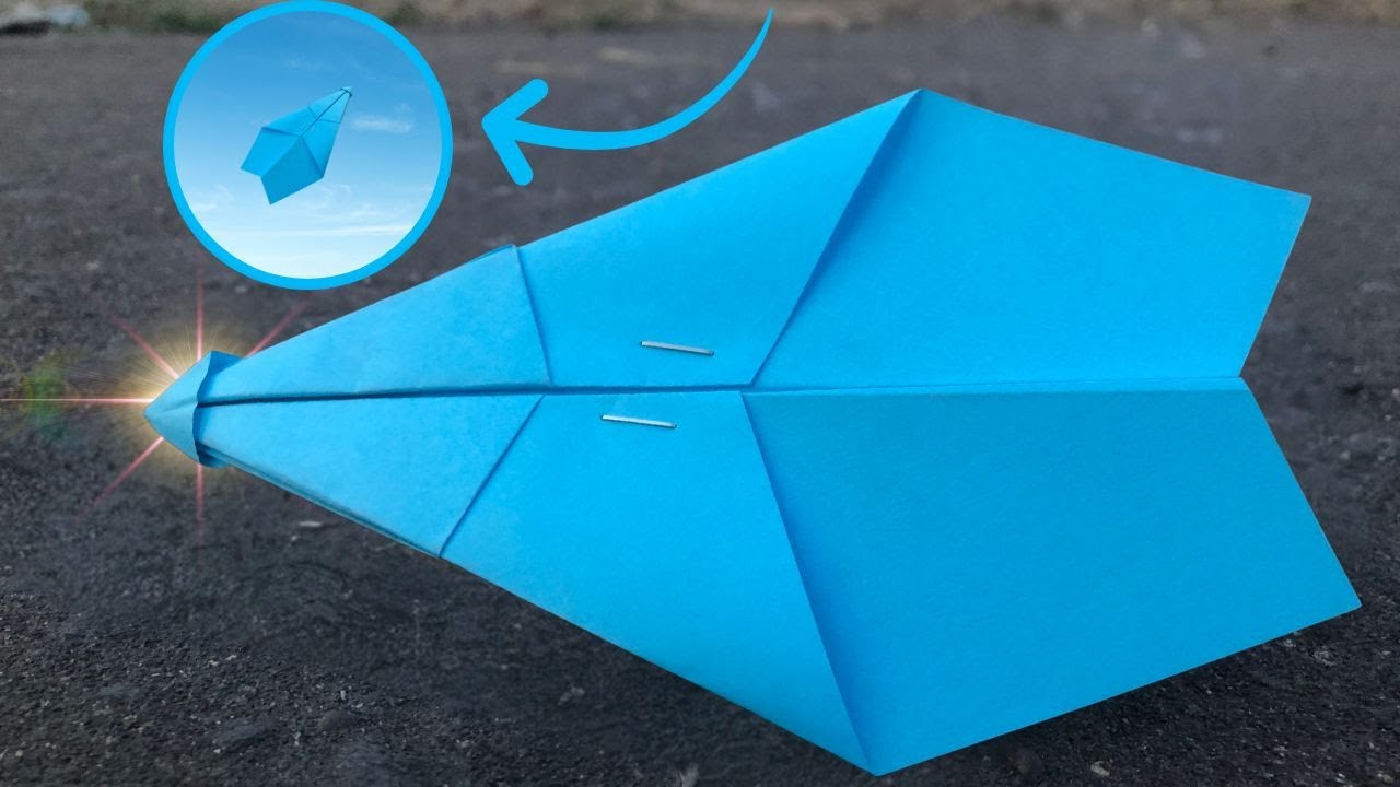 How To Make Best Paper Plane Ever Made Fly Fast 🛩Tiny Plaza - YouTube