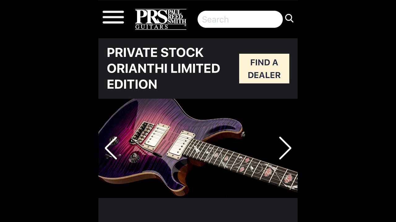 Orianthi PRS Limited Edition A Platform One Video Production Produced ...