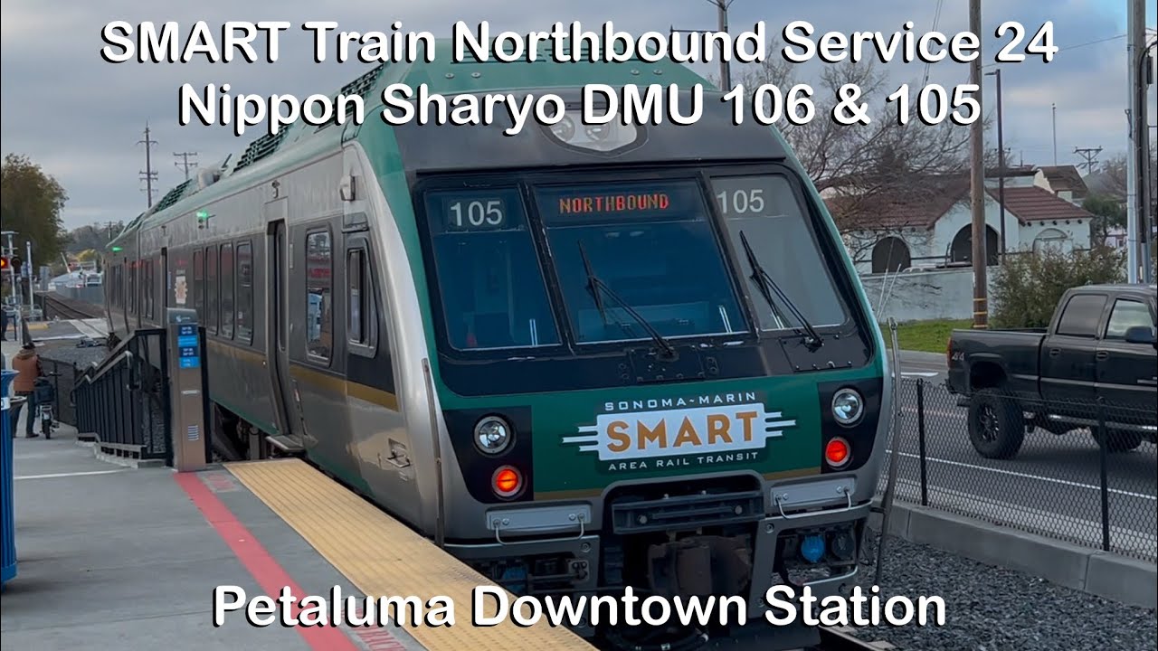 SMART Train 2-Car Nippon Sharyo DMU 106 & 105 Northbound Service 24 ...