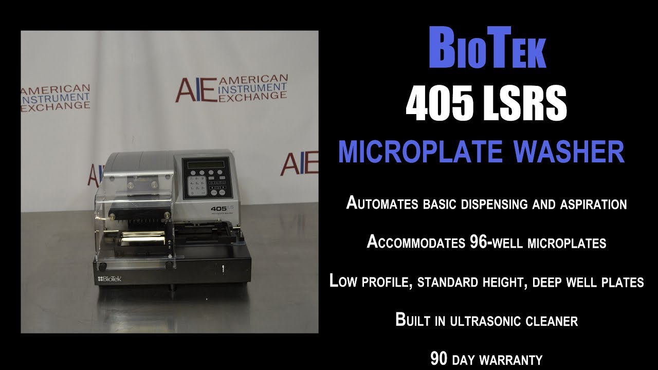 BioTek 405LSRS microplate washer (5615K WASHER) - YouTube