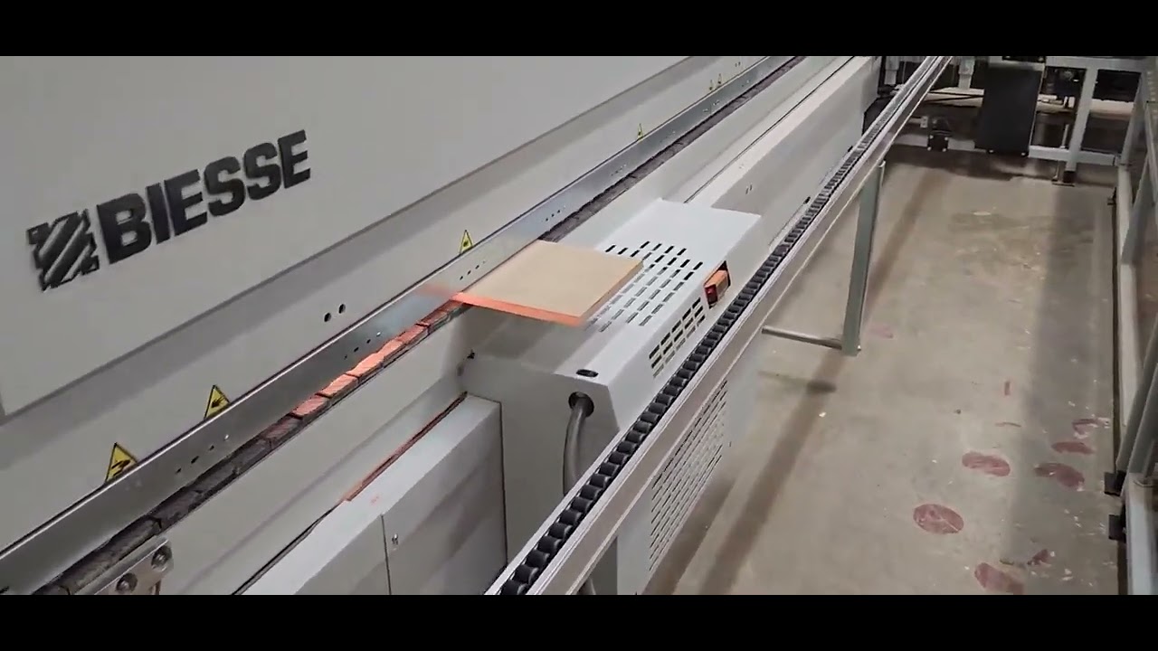 BIESSE AKRON 1440 SINGLE SIDE EDGEBANDER (W/PRE-MILL & CORNER ROUNDING ...