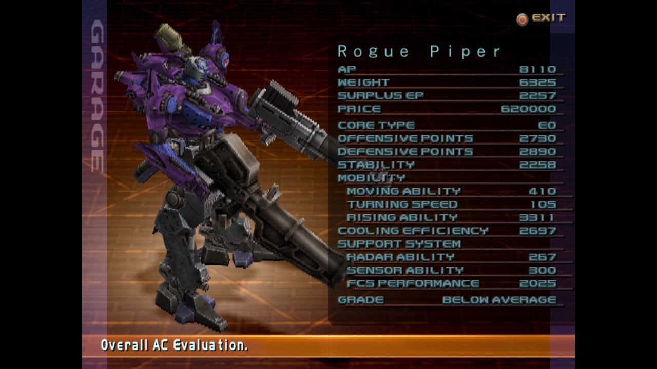 Armored Core AC Showcase - Rogue Piper (AC Silent Line) - YouTube