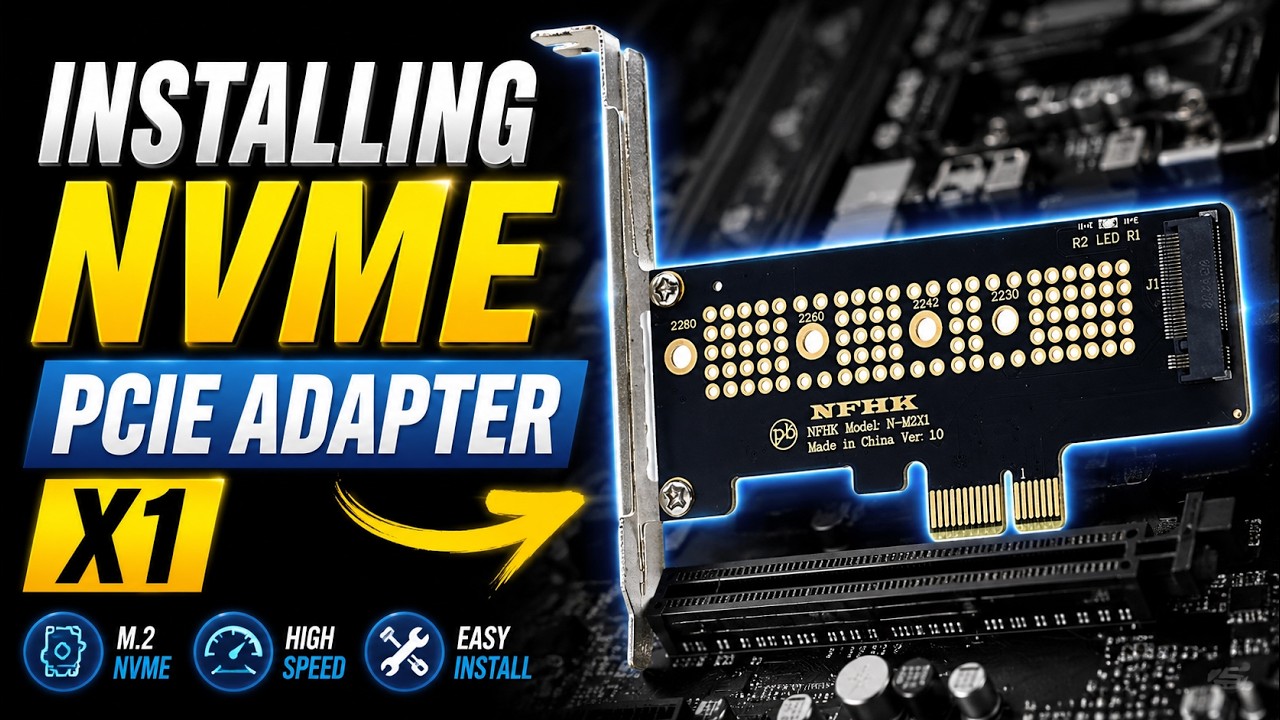 Installing NVME PCIe Adapter X1 on Asus Prime A320M-K - YouTube