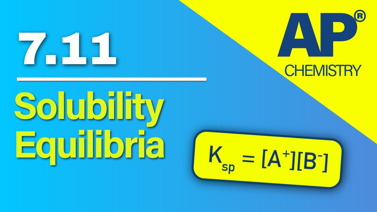 AP Chemistry 7.11 – Introduction to Solubility Equilibria (Ksp ...