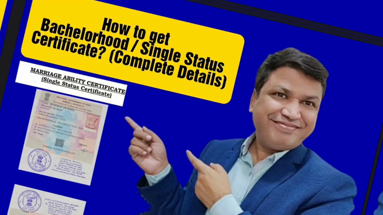How To Get Single Status Certificate YouTube How To Get Single Status Certificate YouTube