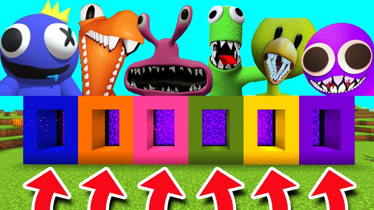 Minecraft PE : DO NOT CHOOSE THE WRONG RAINBOW FRIENDS! (Blue, Orange ...