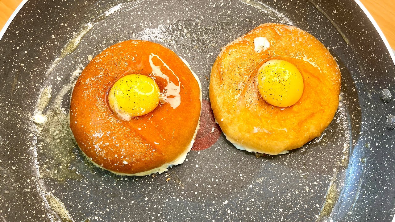 Only Eggs & DONUT ! Delicious Eggs and Bagel DONUT Recipe! The Best 5 ...