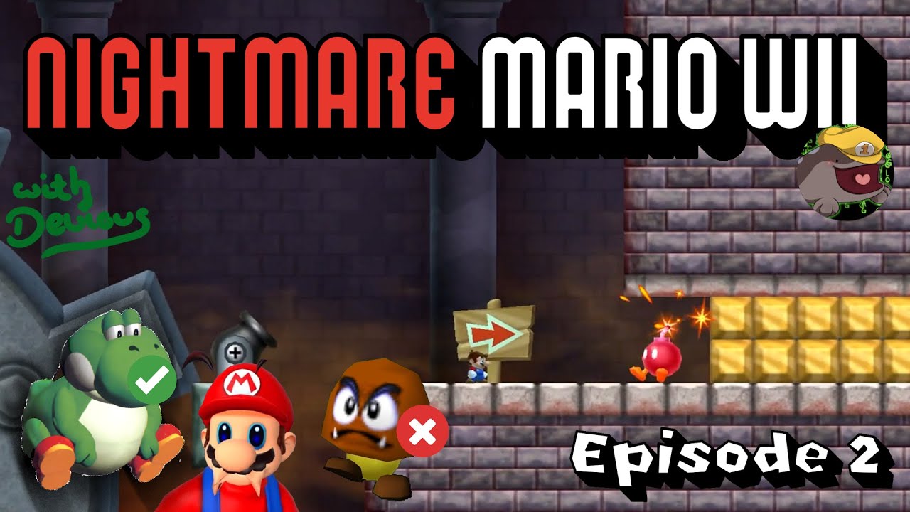 Devious Nightmare Mario Wii. Episode 2 #mayro #nsmbwii #nsmbw - YouTube