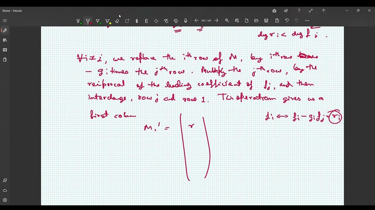 SMITH NORMAL FORM(POLYNOMIAL MATRICES-2) - YouTube