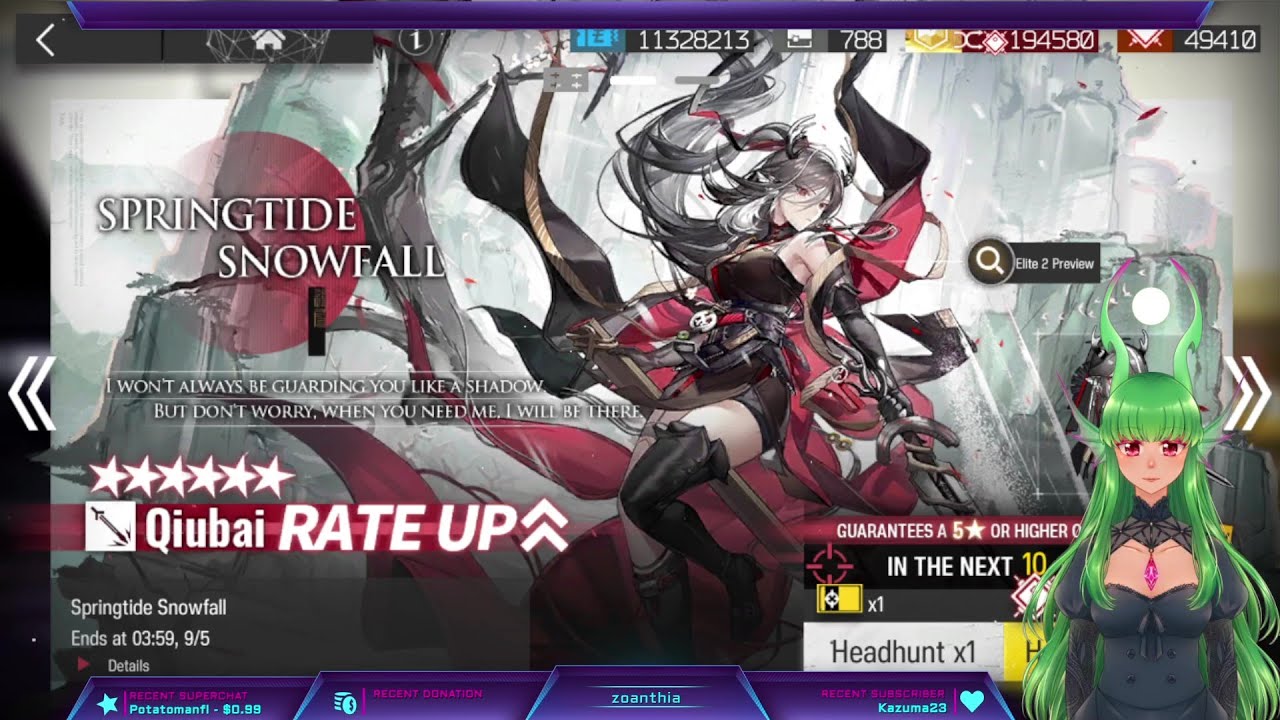 [Arknights] Qiubai and Wind Chimes Headhunting Rolls! - YouTube