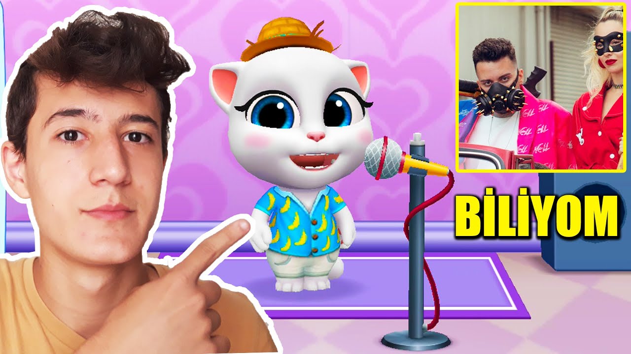 MY TALKİNG ANGELA ENES BATUR BİLİYOM ŞARKISINI SÖYLÜYOR !! (My Talking ...