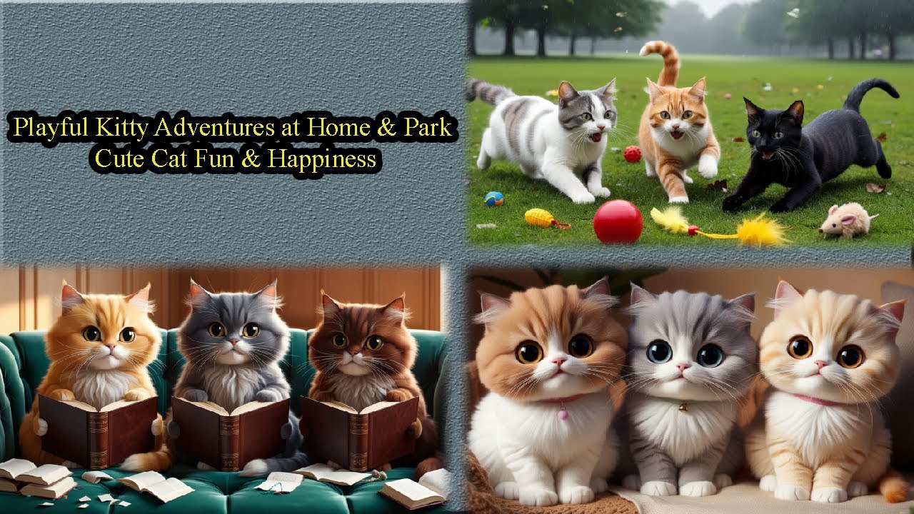 🐾 Playful Kitty Adventures at Home & Park! 🏡🌳 | Cute Cat Fun ...