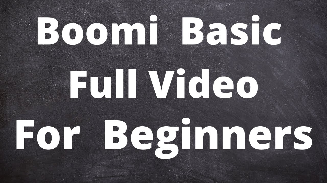 Boomi Basic Full Video for Beginners - YouTube