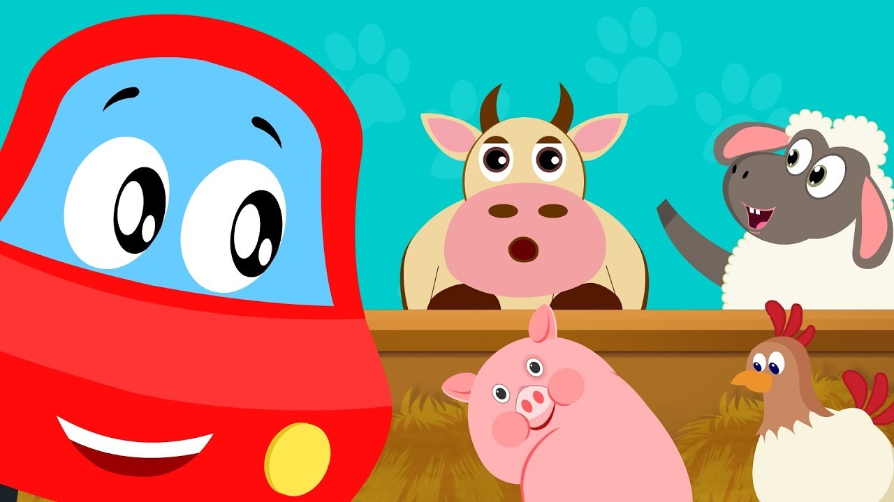 Little Red Car | Learn Animal Sound Video For Kids & Babies - YouTube